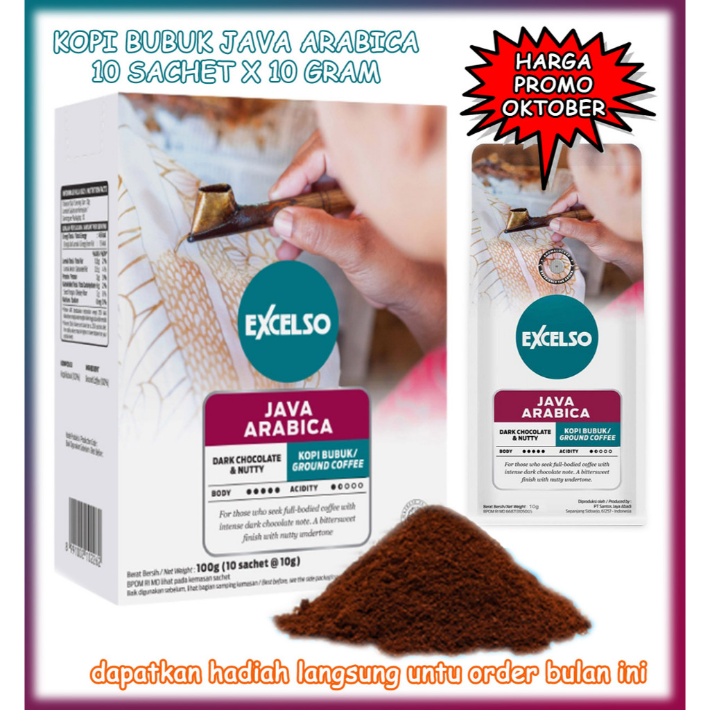 Excelso Java Arabica Coffee in a Box containing 10 x 10 grams | Shopee ...