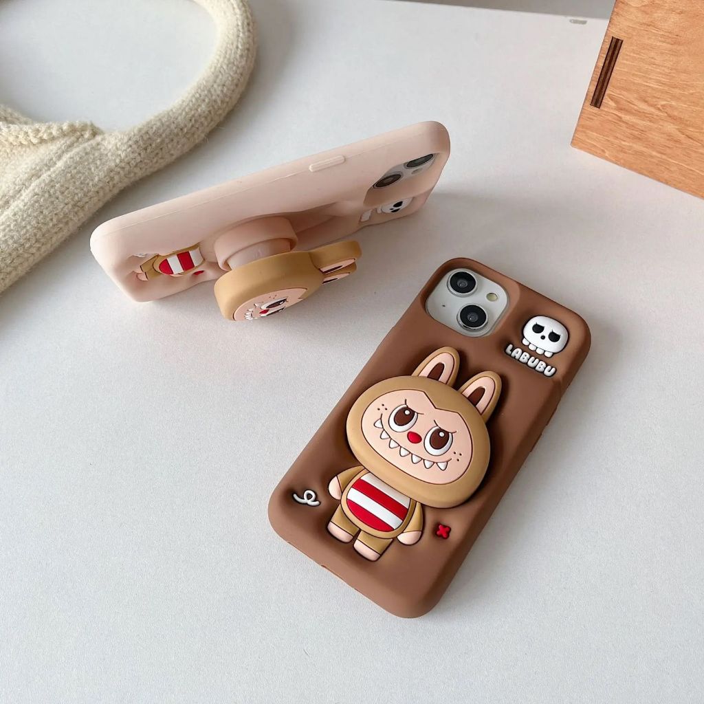 Viral Labubu Pop Socket Case iPhone 11 / 12/ 13 / 14 / 15 Pro Promax ...