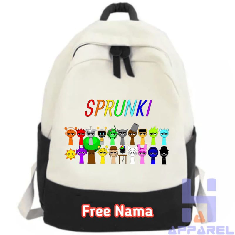 INCREDIBOX SPRUNKI CHILDREN'S BACKPACK FREE NAME | Shopee Malaysia