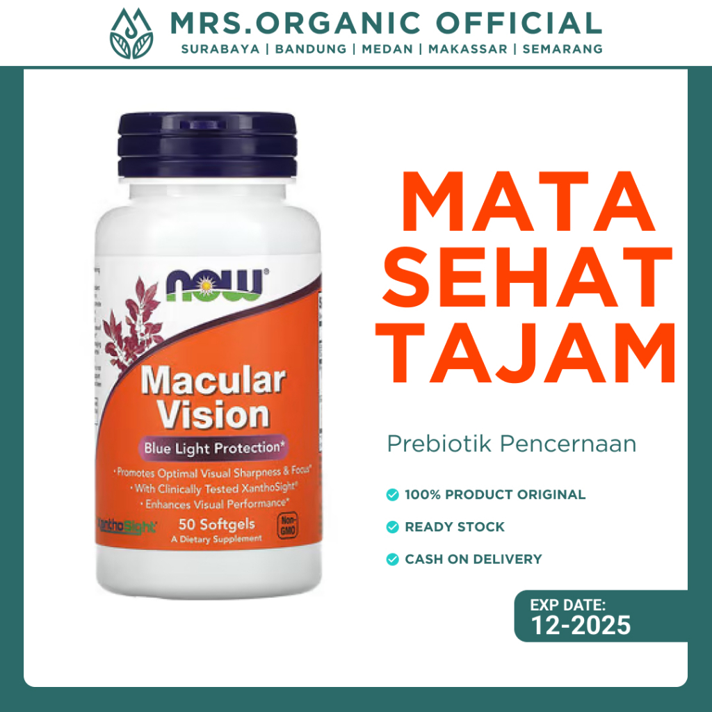MATA Vitamin Now Foods Macular Vision 50 Softgels Supplements - Eye ...