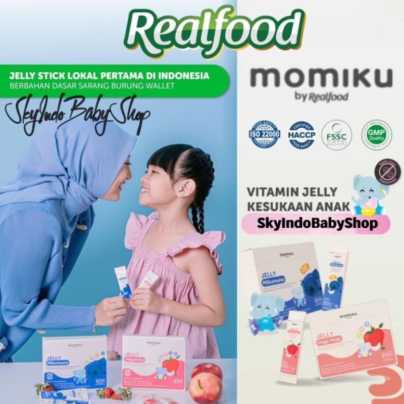 Realfood Momiku Jelly Hap-Hap & Mikuno (1 Box Contains 14 Sachets ...