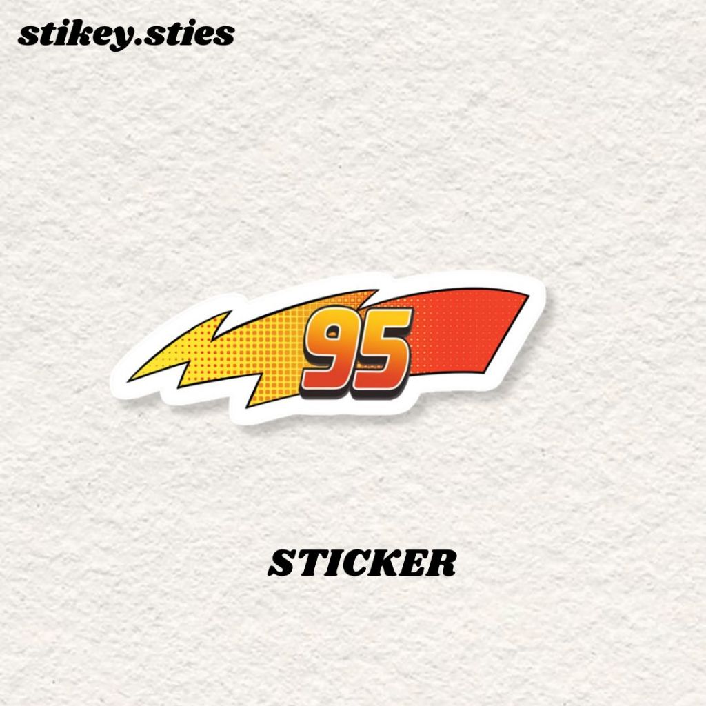 Sticker CARS MCQUEEN 95 AESTHETIC Waterproof VINYL/STICKER BRAND Helmet ...