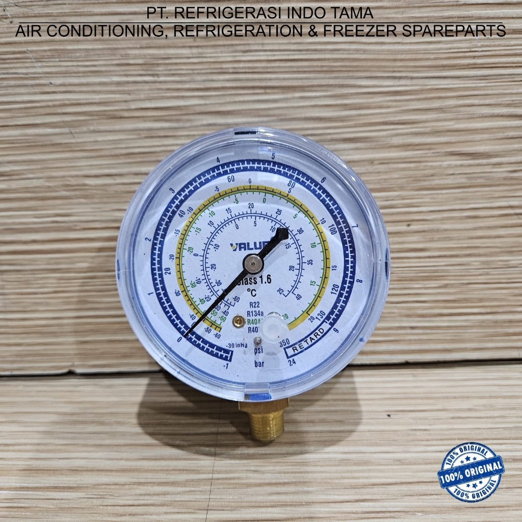 Pressure Gauge VALUE LOW R22/R134A/R404A/R407C 68MM - Blue Manifold Meter | Shopee Malaysia