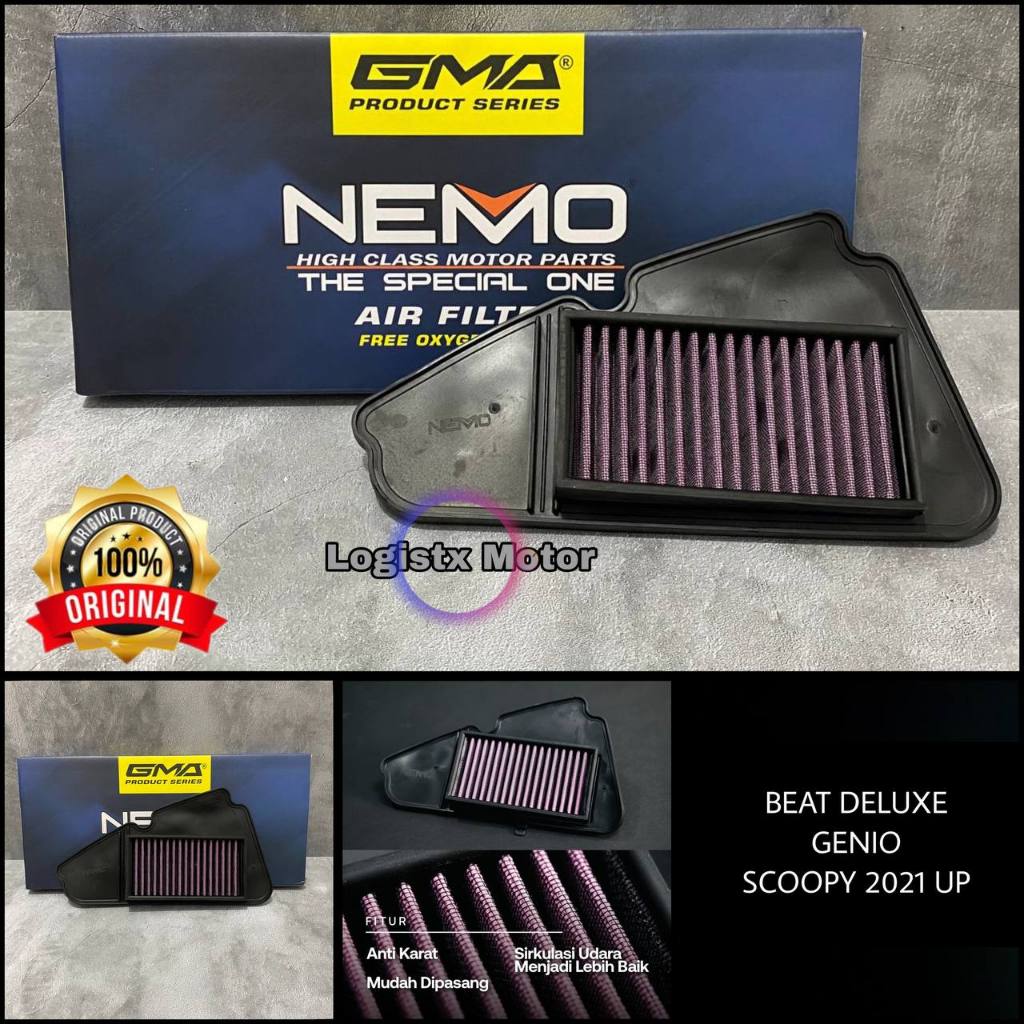 Original Nemo Air Filter Beat New Deluxe / Scoopy New Prestige / Beat ...