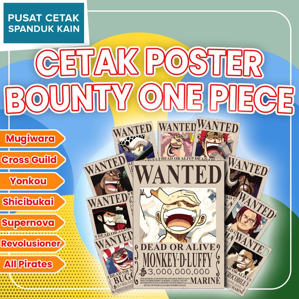 Print ONE PIECE BOUNTY POSTER Wall Decor | Shopee Malaysia