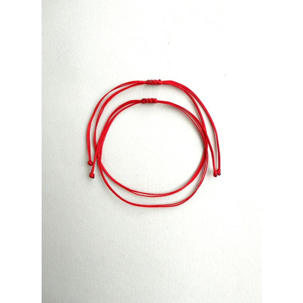 MERAH [Buy 5 get 1 free] Red string couple bracelet Set of 2 / Red ...