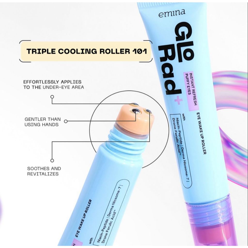 Emina GloRad+ Instant Refresh Puffy Eyes EYE Wake Up Roller Serum ...