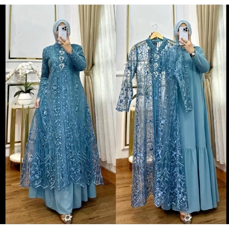 Latest Brocade gamis 2025, Luxurious, Contemporary, Laksmi maxy Dress ...