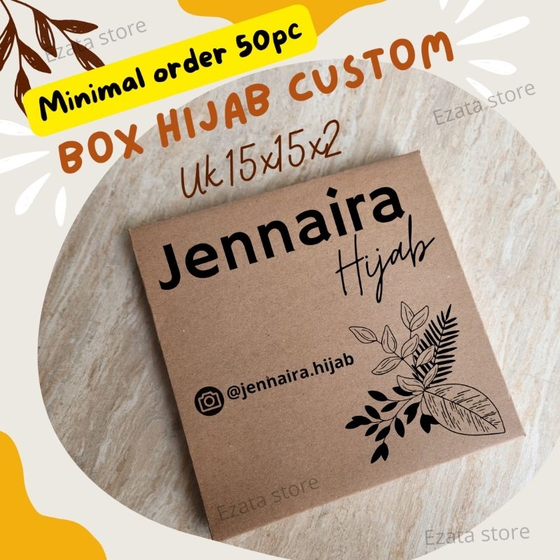 Hijab box/custom hijab box/kraft hijab box | Shopee Malaysia