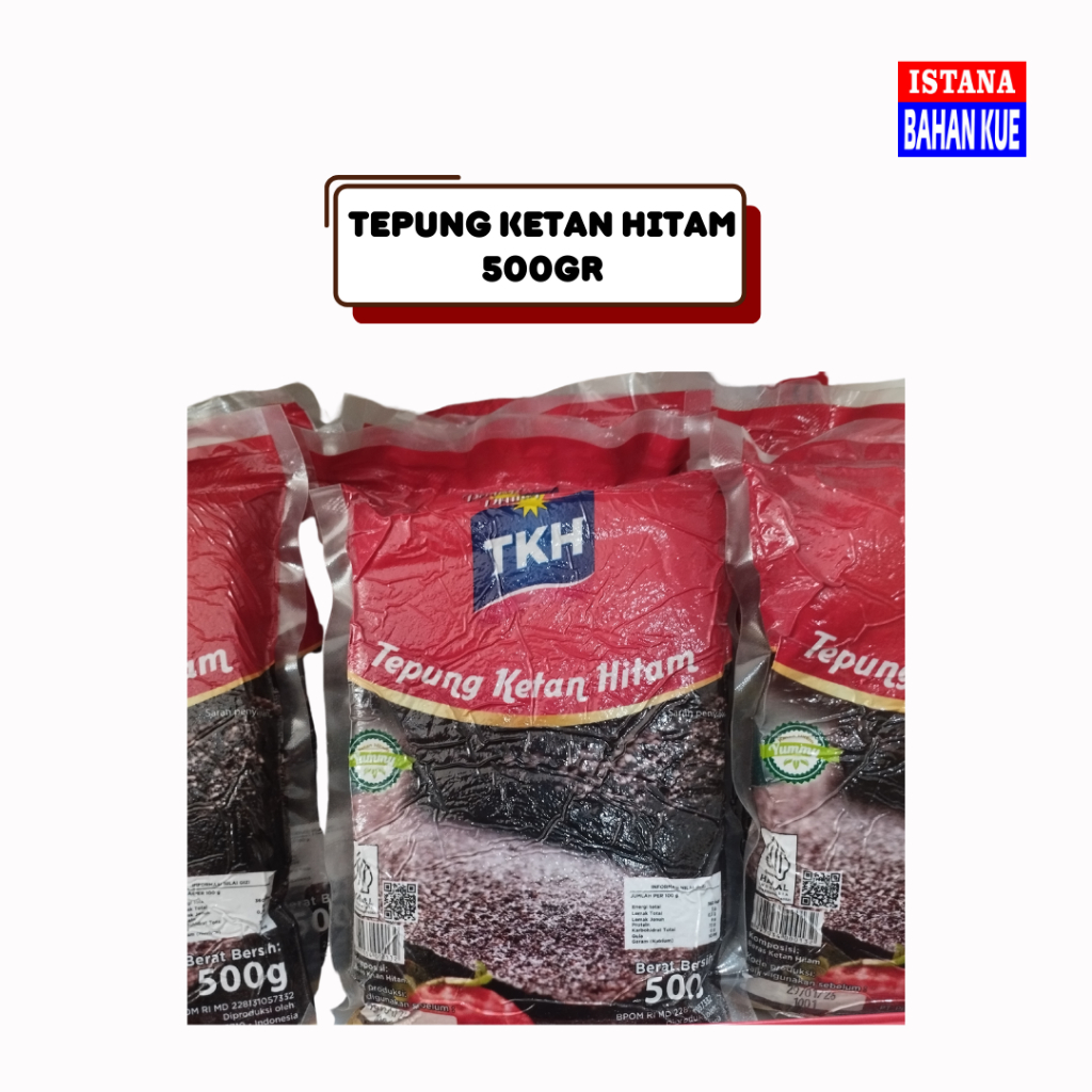 HITAM Black Glutinous Rice Flour 500 grams | Premium black sticky rice ...