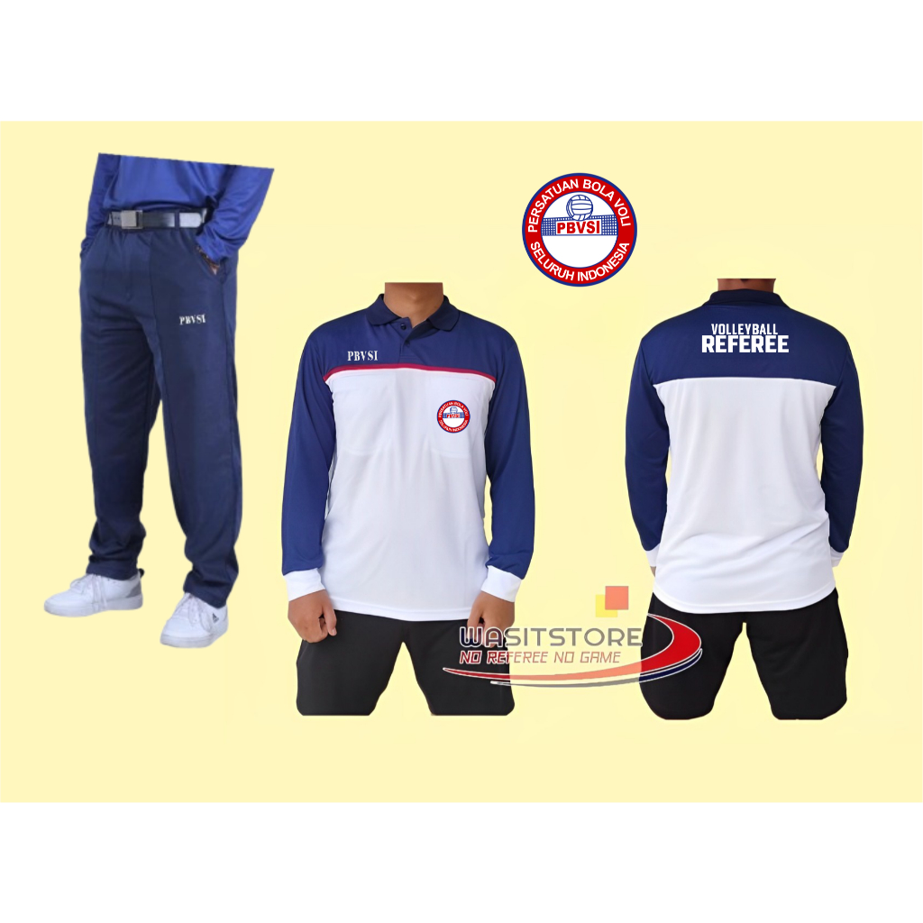 MERAH PUTIH Long SLEEVED VOLLEYBALL REFEREE CLOTHING SET MD: NAVY ...