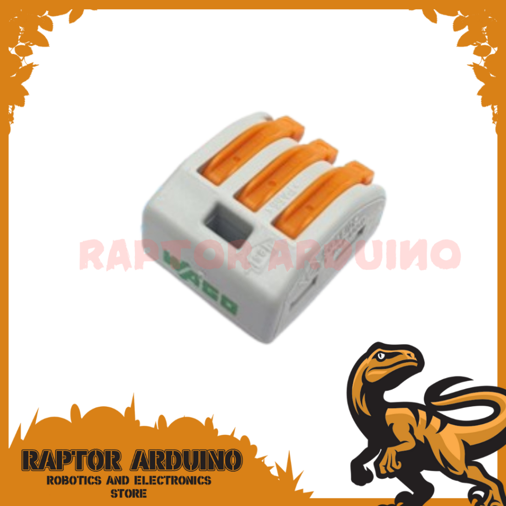 Original wago 222-413 quick connector 3p 3 pin kabe connection connector | Shopee Malaysia