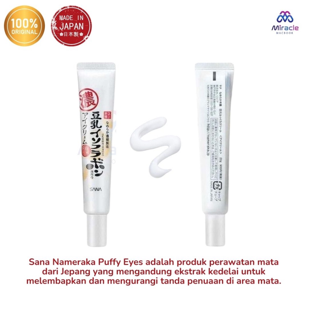 MATA Sana Nameraka Honpo Plumping Eye Cream Wrinkle Eye Bags 20gr Ori Japan | Shopee Malaysia