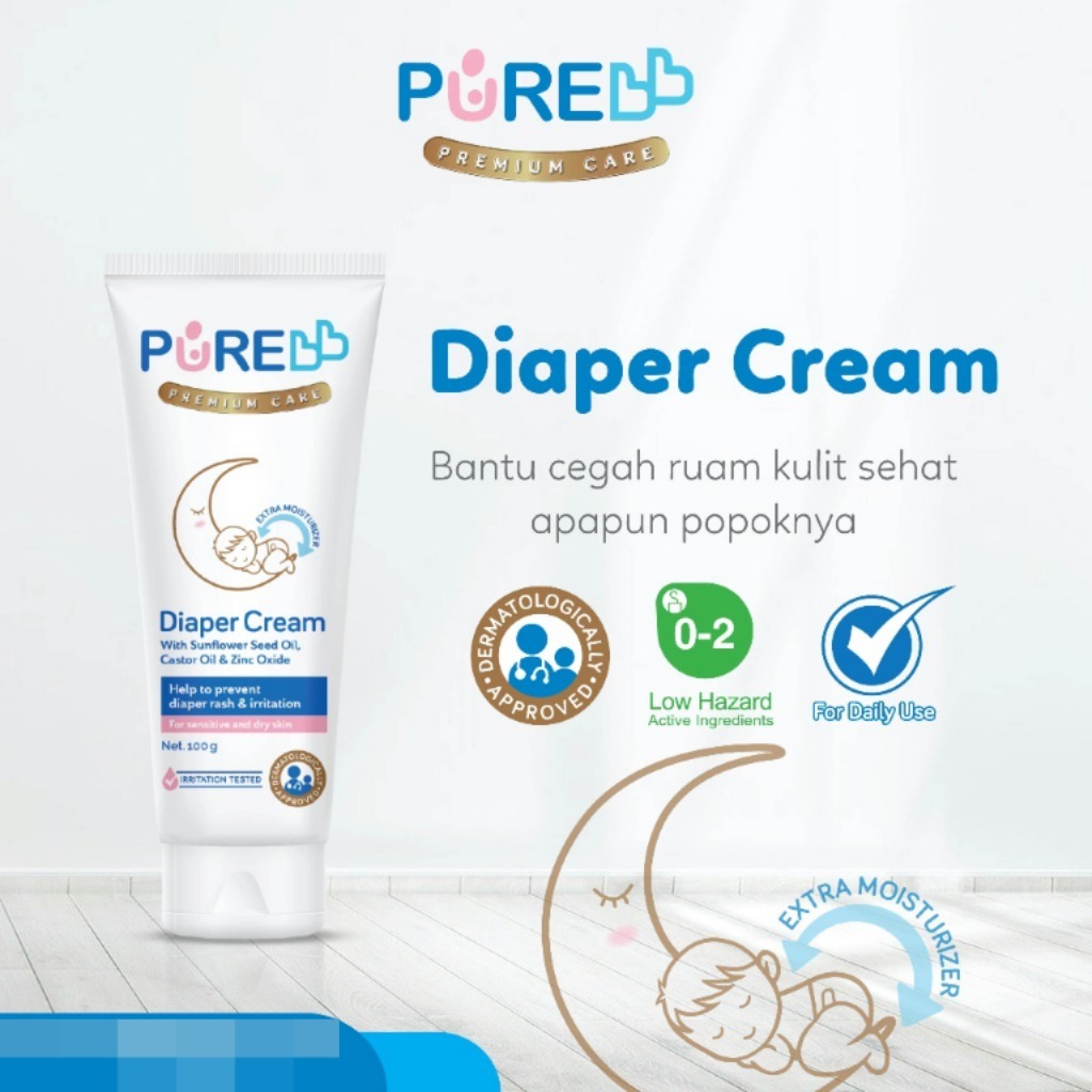 Pure bb DIAPERS CREAM Baby PureBB Baby DIAPER Rash CREAM Reddish Skin ...