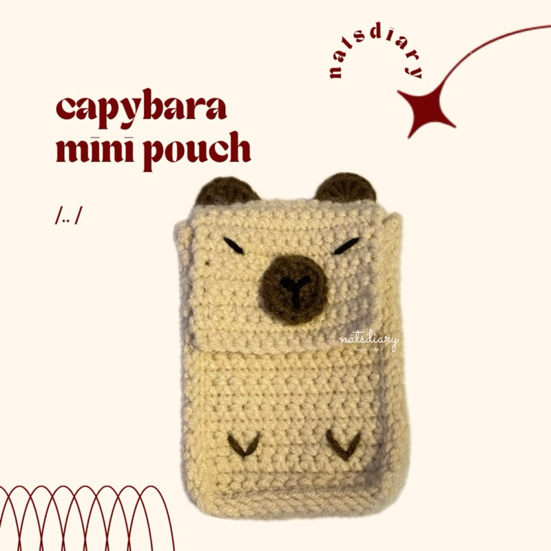 [PO] CAPYBARA POUCH CROCHET || DIGICAM CASE || NATSDIARY | Shopee Malaysia