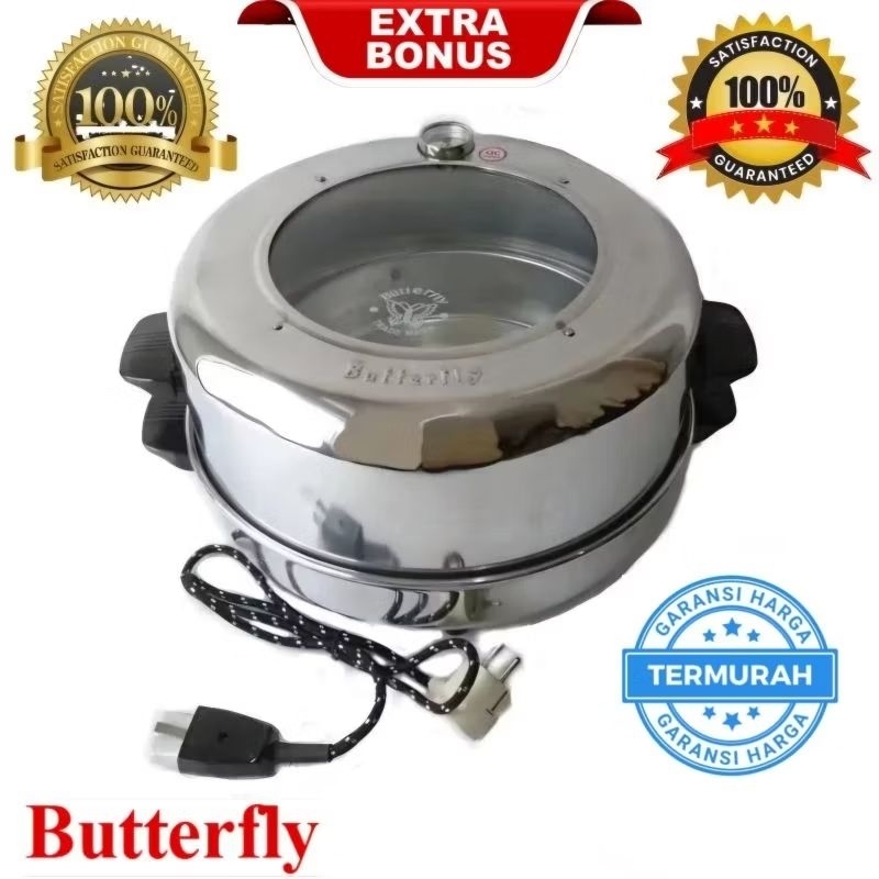 Butterfly 800 Watt Electric Round Oven Premium Aluminum Baking Pan Oven ...