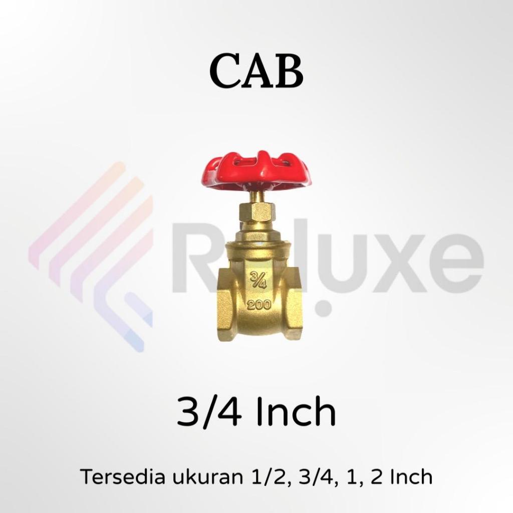 Gate Valve / Brass Faucet Stop Size 3/4 Inch CAB Brand | Shopee Malaysia