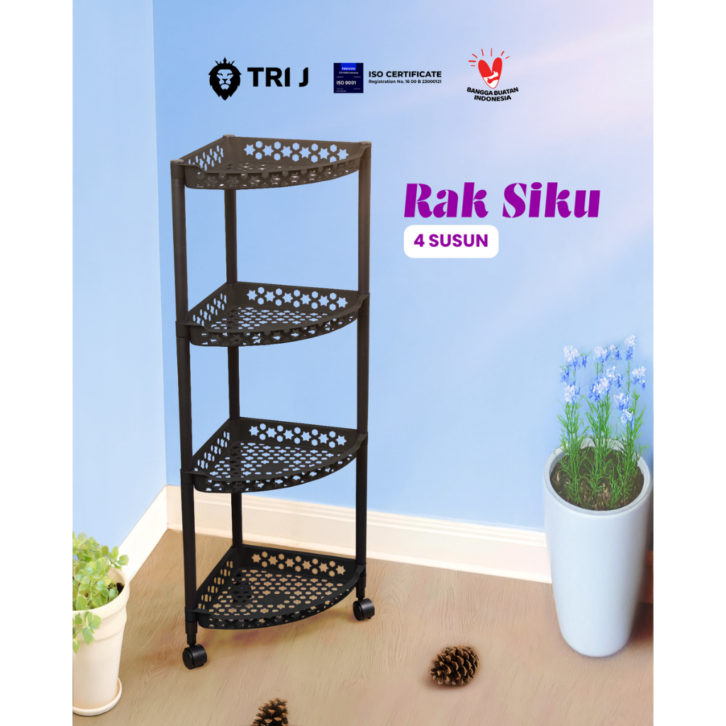 SIKU 4-Tier Plastic Corner Shelf | Multipurpose Kitchen Bathroom Angle ...
