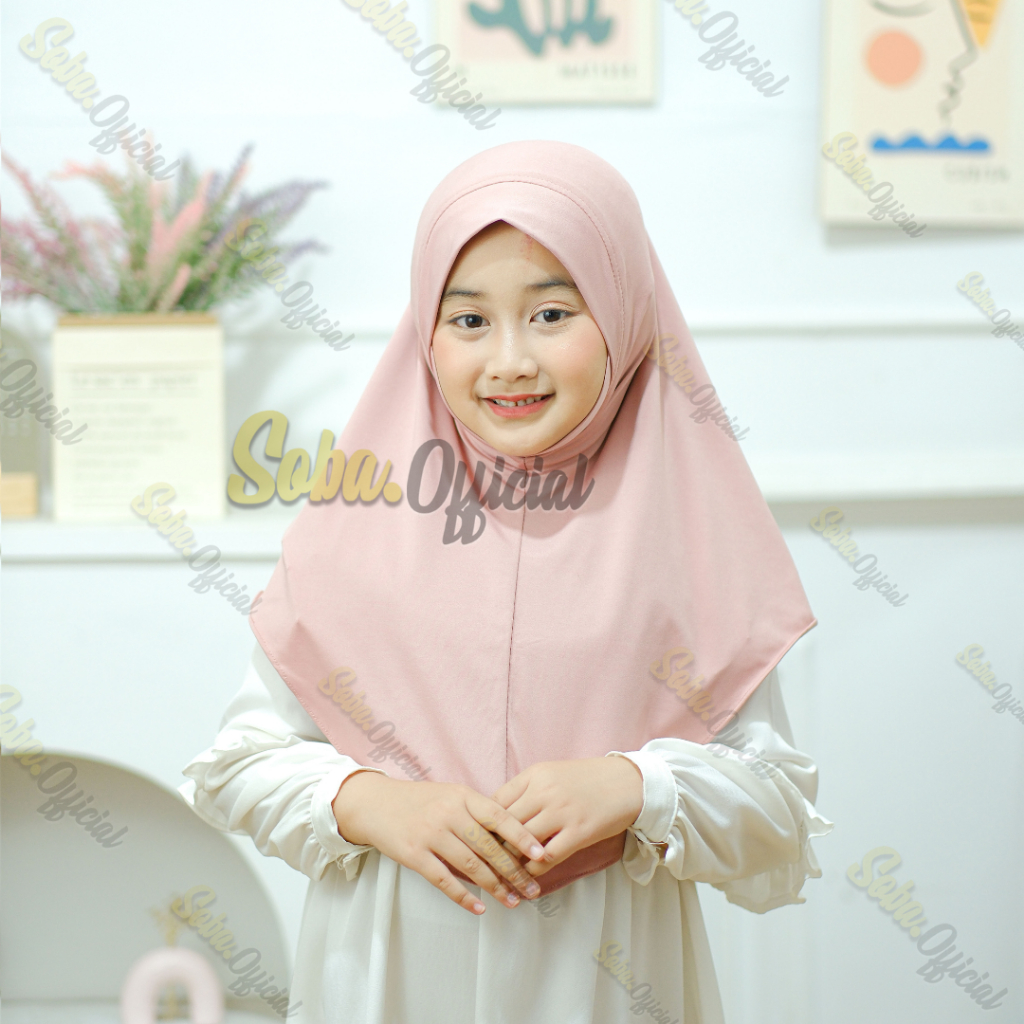 Sobaa Hijab - Malay Hijab Chin for Children 4-7 years / Hijab for Children Chin Malaysia Jersey ...