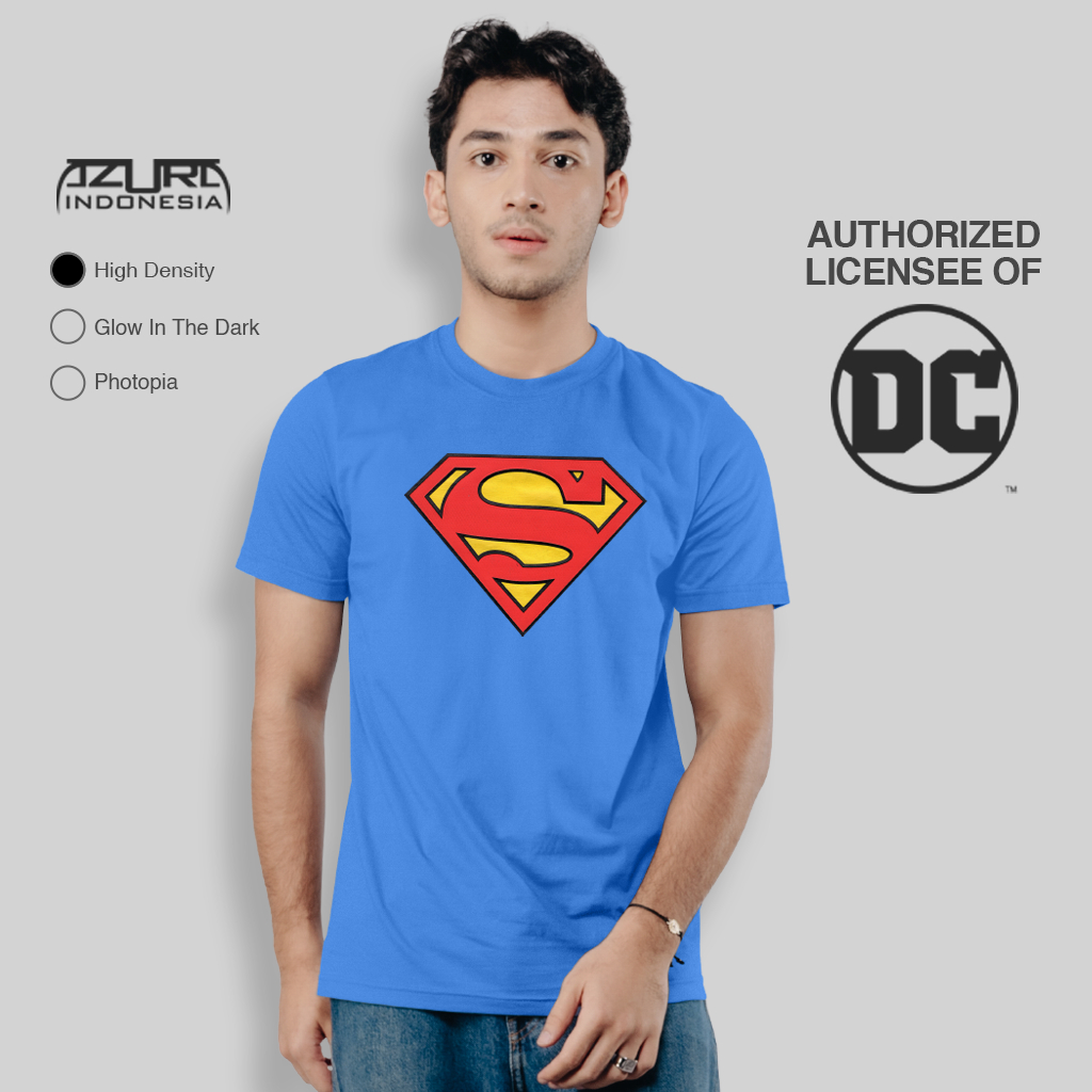 Azura Indonesia Tshirt DC Comics Original Superman Logo Wire Ram Royal ...