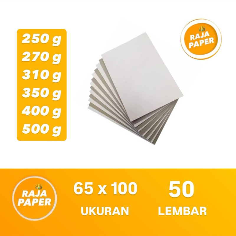 Plano Size Duplex Paper 65 Cm x 100 Cm 50 Sheets 250 270 310 350 400 ...