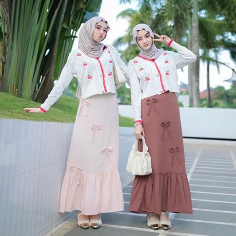 RX FASHION - RISA CIQUETTE RIBBON SKIRT / KOREAN CUTE RIBBON SKIRT ...