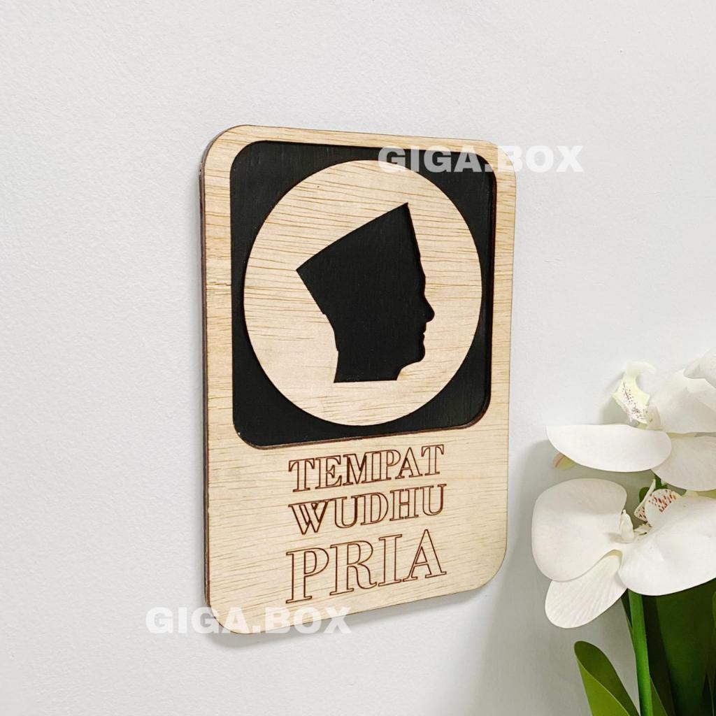 KAYU Men's Ablution Place Wooden Sign Board Wall Mounted Board ...