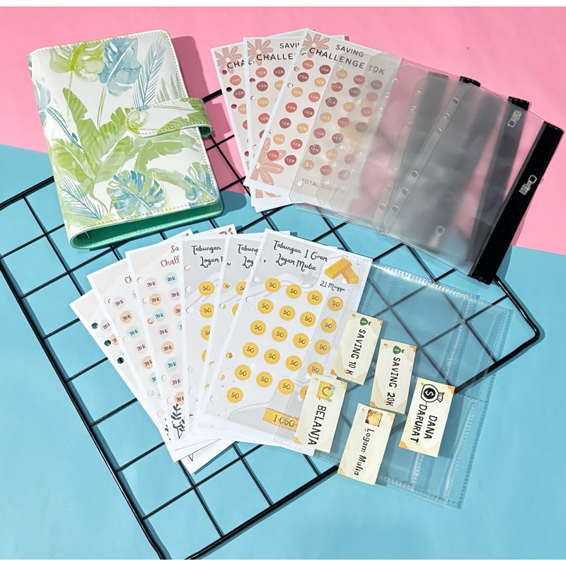 1 Package Binder Savings Saving Challenge Loose Leaf A6 Financial Note ...