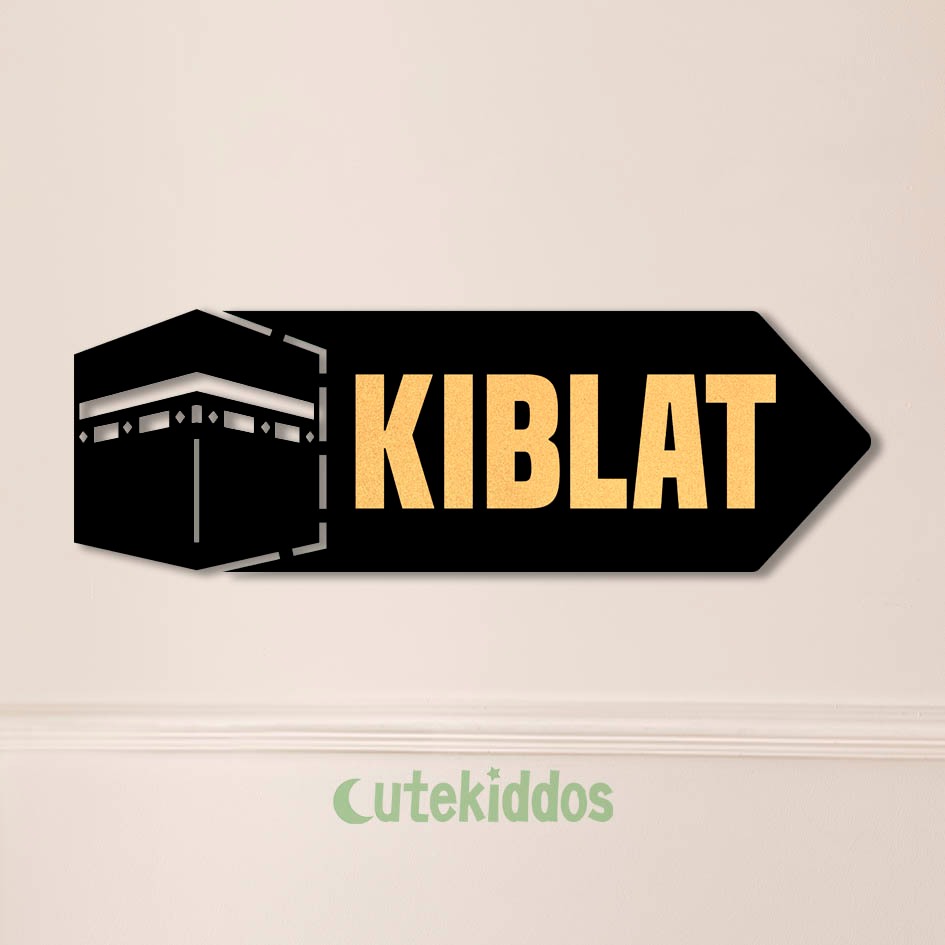 HIASAN DINDING Qibla Direction Sign Board Mosque Prayer Room Wall ...