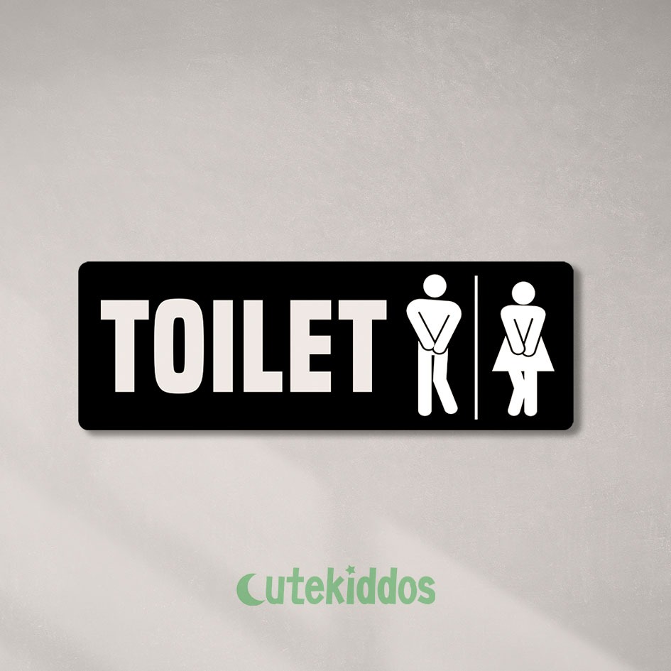 Acrylic Toilet Sign Board Sign Board General Toilet Writing Wall ...