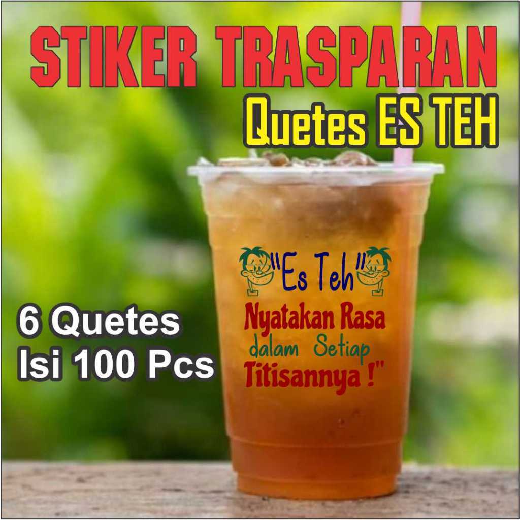 Ice TEA QUOT WORDS TRADITIONAL STICKERS (100 PCS) | Shopee Malaysia