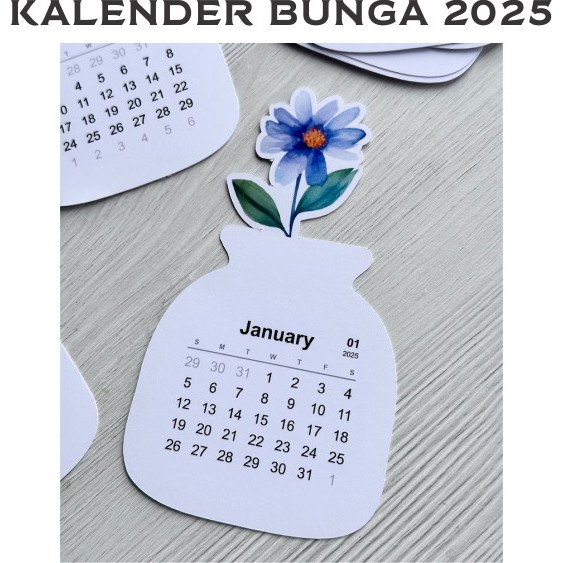 2025 Flower Calendar Motif 2025 Flower Calendar Motif 1- Desk Calendar ...