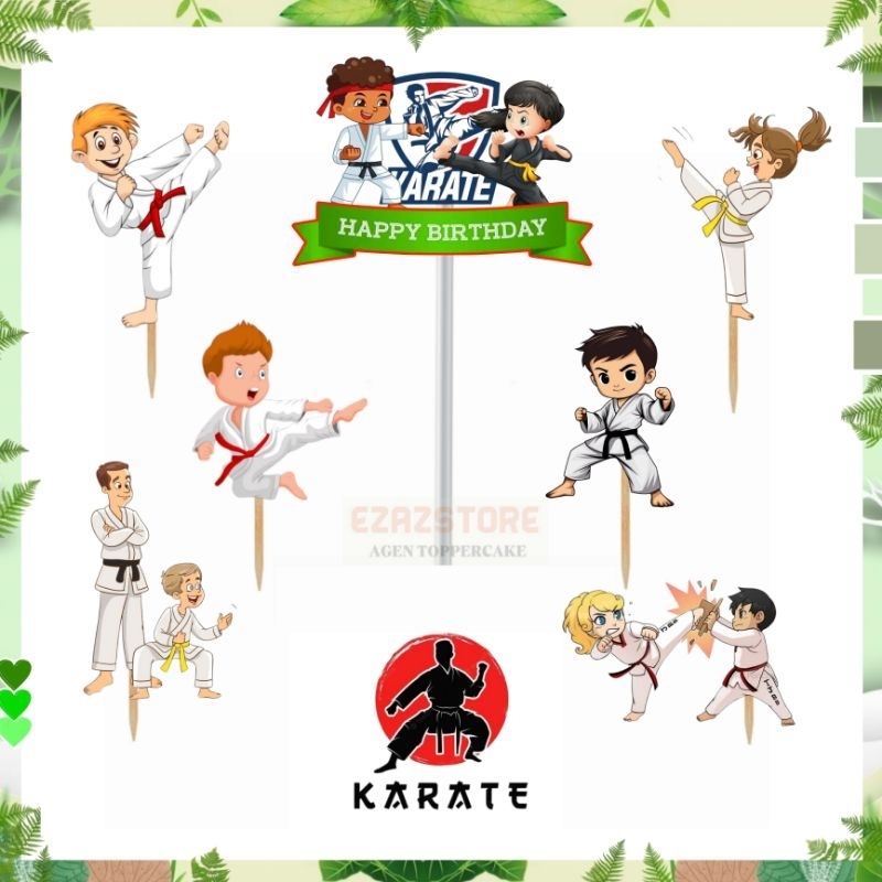 Karate, karate cake topper, cake topper, happy birthday karate cake ...