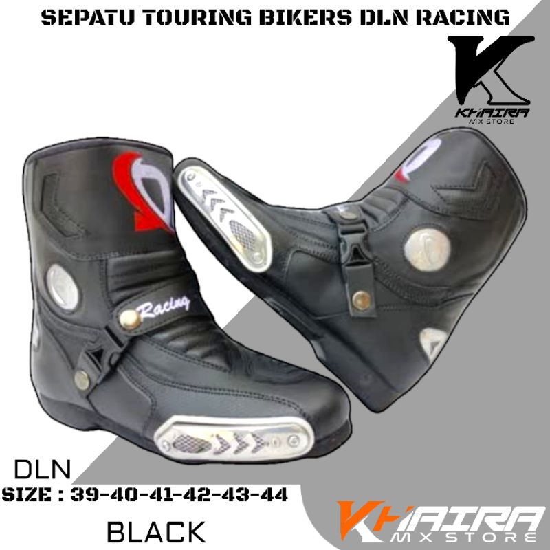 Men's Motorcycle Touring Shoes Bikers DLN Racing sliding boots | Shopee ...