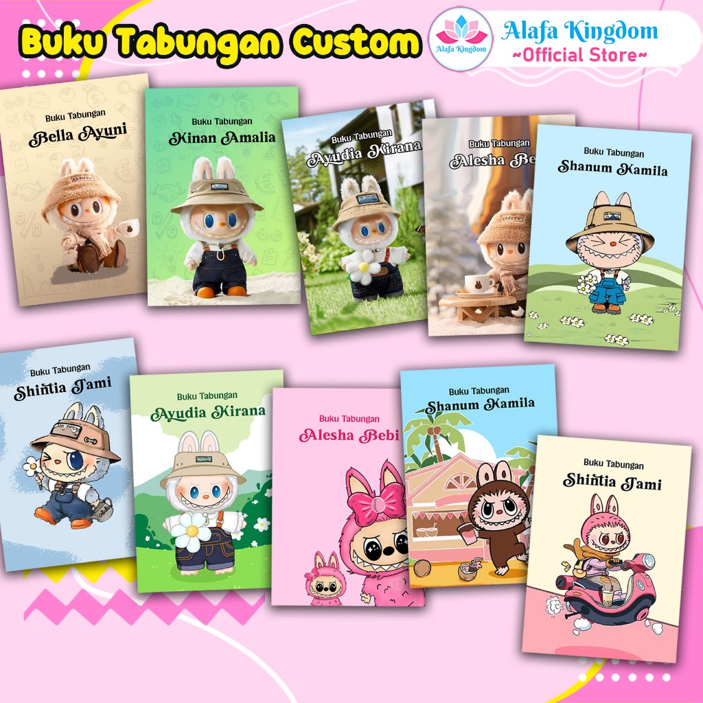 Alafakinngdom Labubu Portrait Theme Custom Savings Book | Shopee Malaysia
