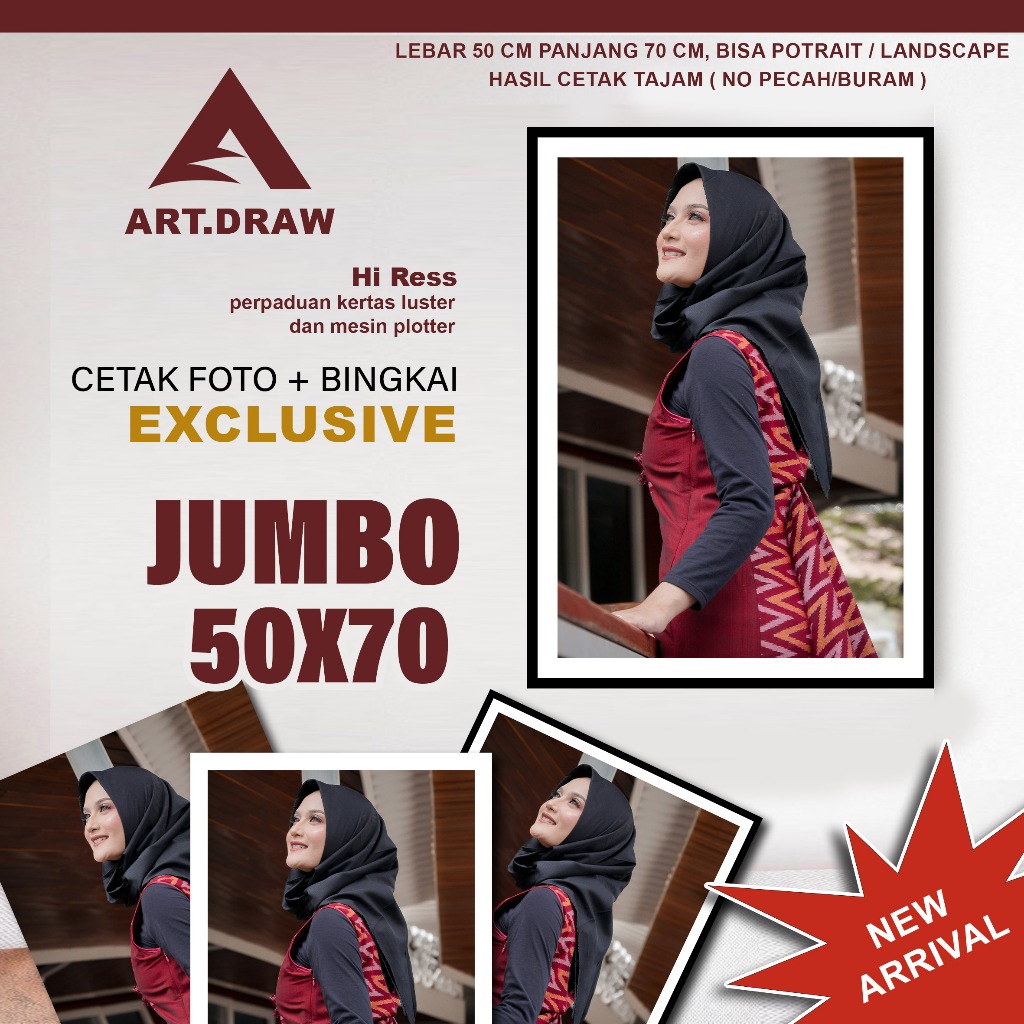 Exclusive PHOTO PRINTING FRAME 50X70 CM (20R) FRONT BACK LAMINATION MDF ...