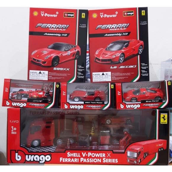 Burago Shell Ferrari Passion Series Complete Set (Limited Edition ...