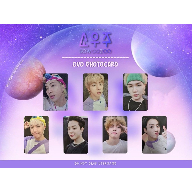 Photocard bts official dvd sowoozoo sowozoo swz kim namjoon rm seokjin ...