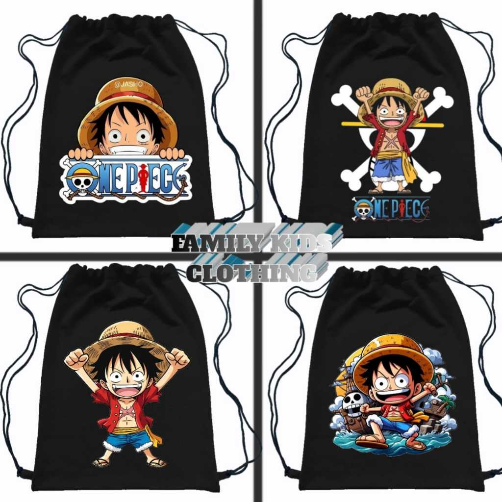 Children's DRAWER BAG STRINGBAG LOGO LUTFY GEAR 5 ONE PIECE LIMITED ...