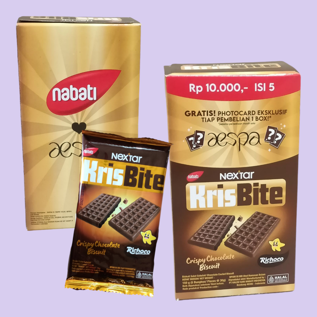 Nabati Nextar KRISBITE Crispy Chocolate Biscuits 30 gr [5 packs/box ...