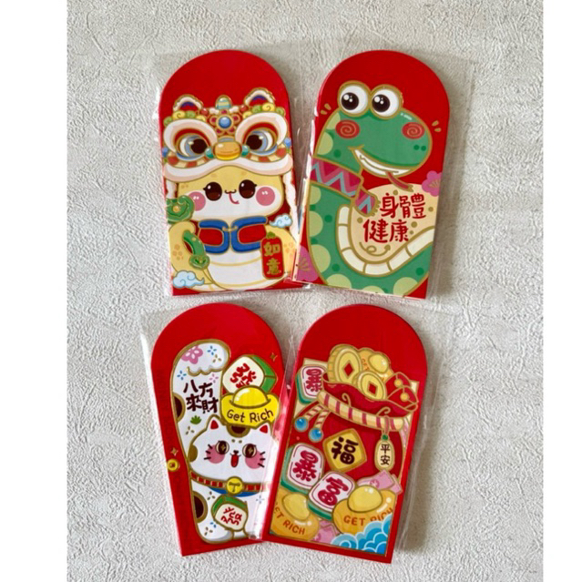 Premium Short Chinese New Year Angpao Shio Snake character 2025 Thick ...