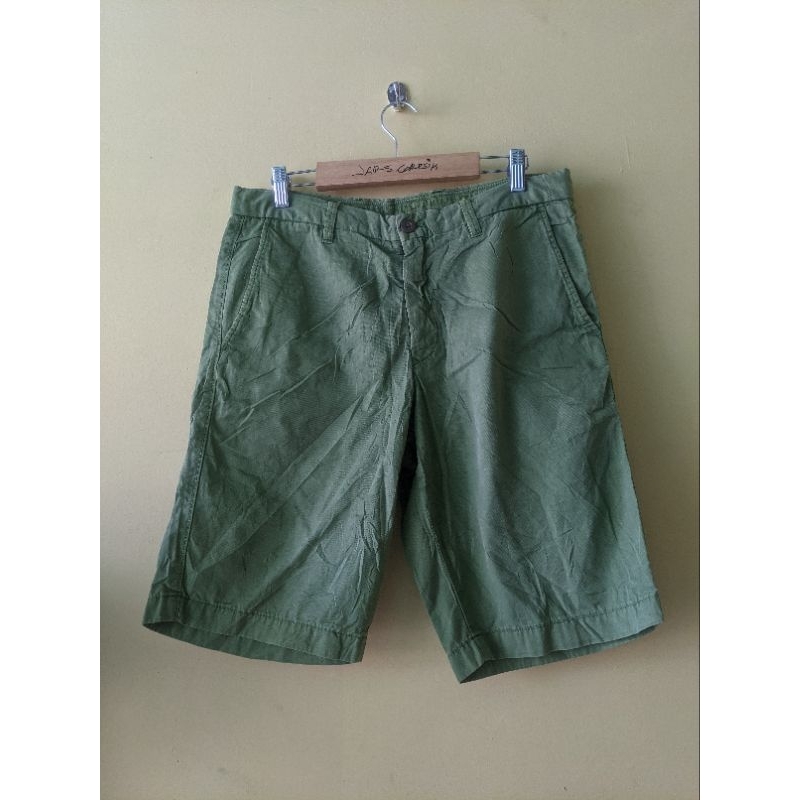 (Branded Pants) Uniqlo Men's Basic Chinos Army Green Shorts | Shopee Malaysia