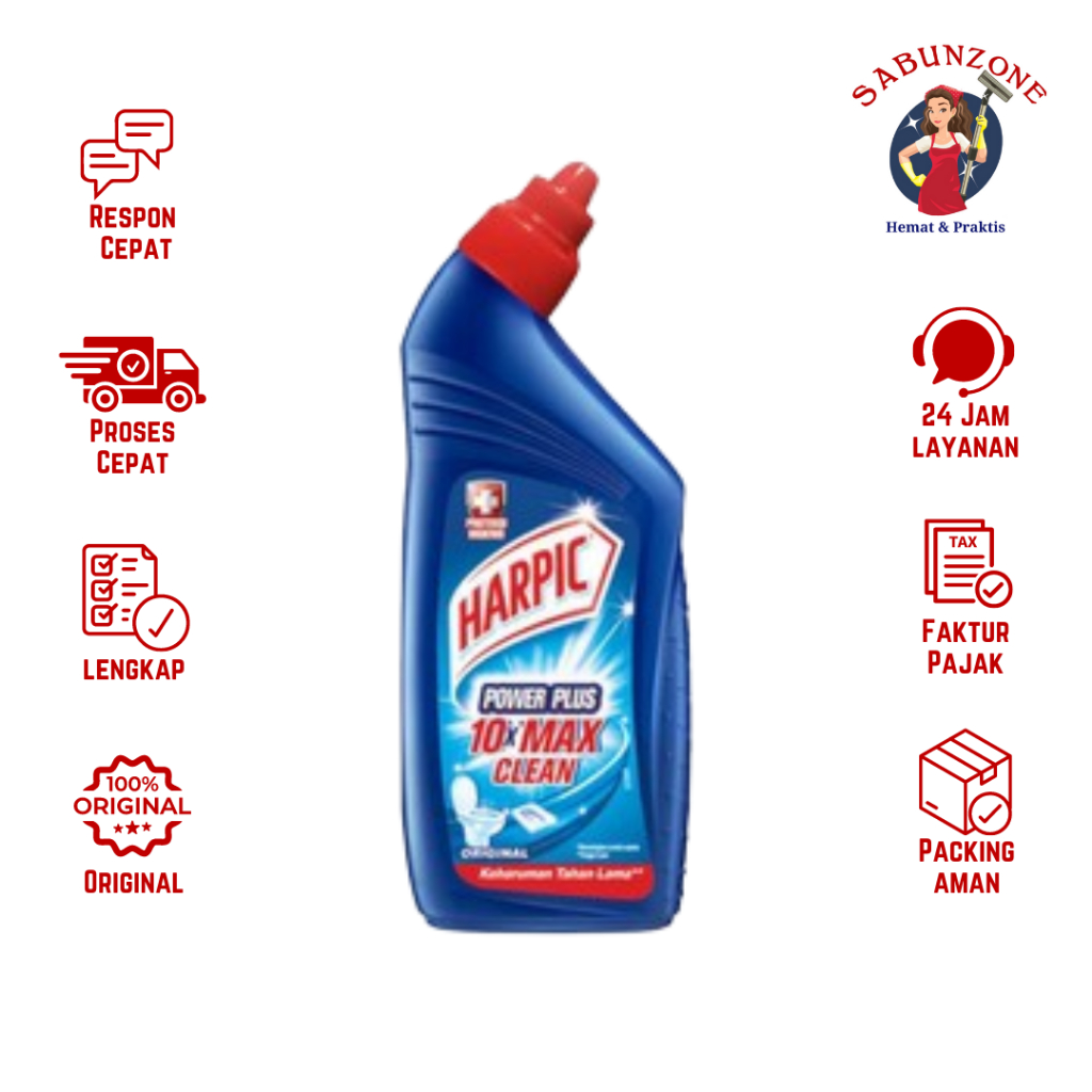 Original Harpic Toilet Cleaner 10x Max Clean 200 ml | Shopee Malaysia