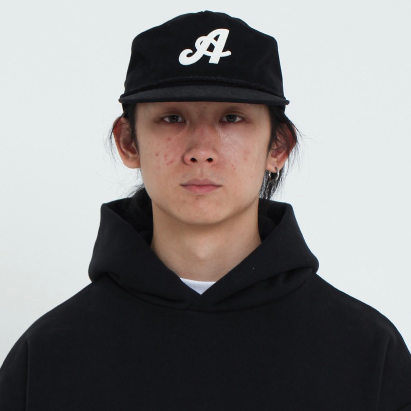 All Around Faded 5 Panel Cap Bold Logo Black White | Shopee Malaysia