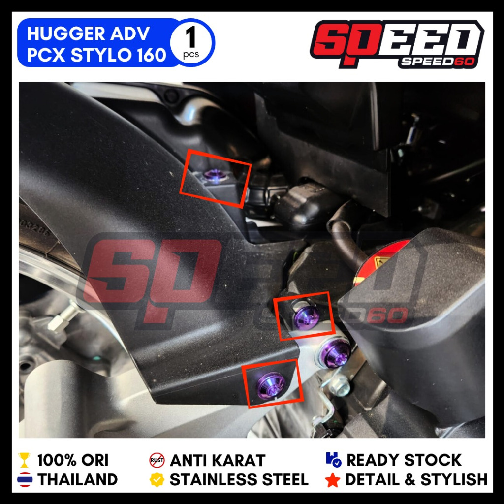 Probolt Honda Stylo PCX ADV Vario 160 Stainless King Nut Grade 304 ...