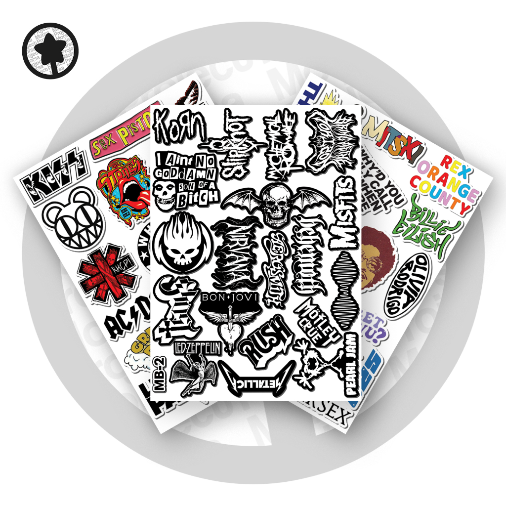 Metal ROCK POP BAND STICKER PACK | Aesthetic STICKER AESTHETIC LAPTOP ...