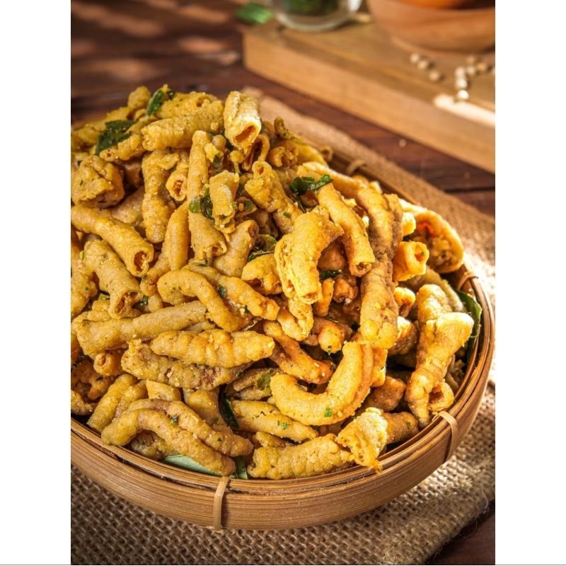 Original CHICKEN INTESTINE CHIPS SPICY ORANGE LEAF CRYSTAL SAVORY ...