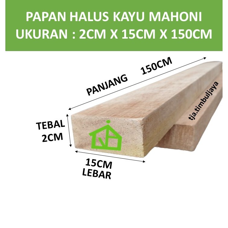 KAYU Mahogany Mahogany Wooden Wall Shelf Board 2cm Thickness 15cm Width ...