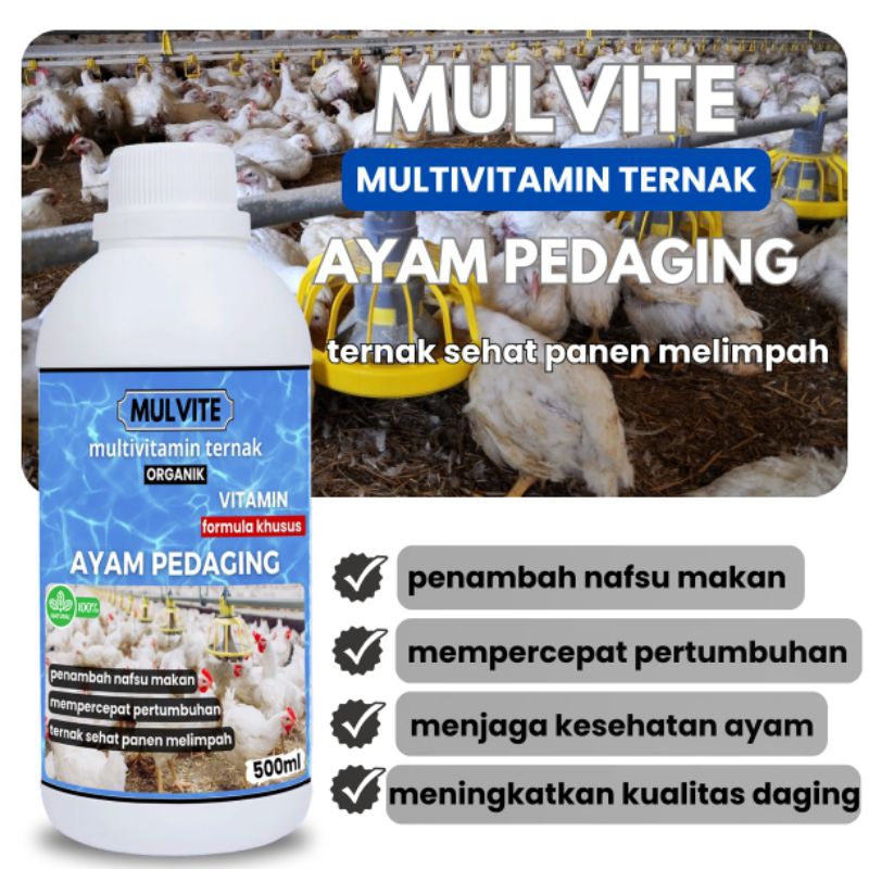 Mulvite multivitamin for livestock to Fatten Broiler Chickens 500ml ...