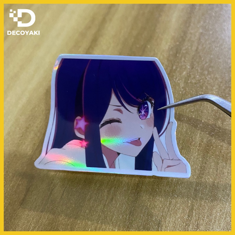 Oshi No ko Anime Hologram Sticker, Hoshino AI Oshi No ko Hologram ...